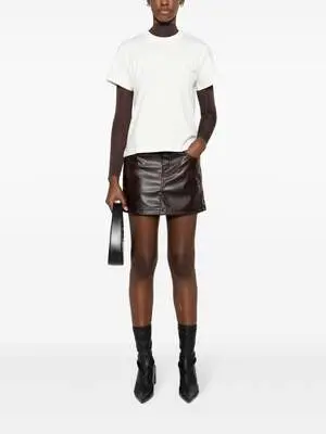 COURREGES Logo-appliqué T-shirt - White