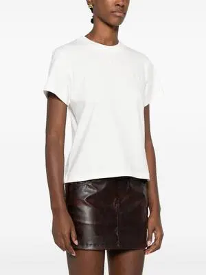 COURREGES Logo-appliqué T-shirt - White