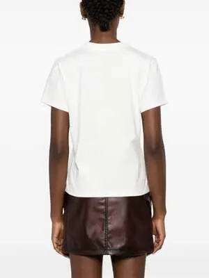 COURREGES Logo-appliqué T-shirt - White