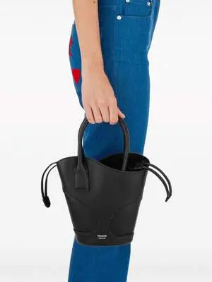 FERRAGAMO Logo-print Cut-out Tote Bag - Black