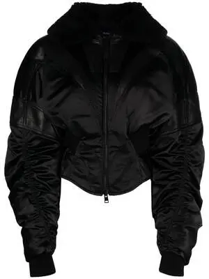 MUGLER Corset-style Draped Bomber Jacket