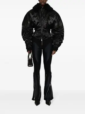 MUGLER Corset-style Draped Bomber Jacket