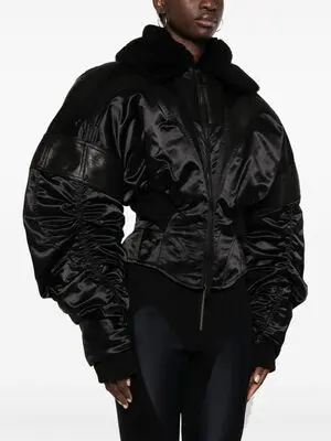 MUGLER Corset-style Draped Bomber Jacket