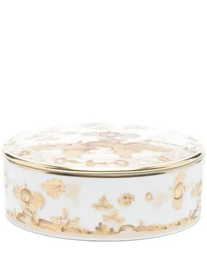 GINORI 1735 Aurum Trinket Box - White