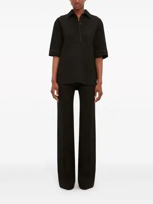 Victoria Beckham Contrast-stitch Short-sleeve Shirt