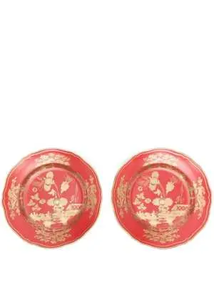 GINORI 1735 Rubrum Porcelain Plate - Red