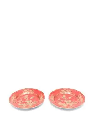 GINORI 1735 Rubrum Porcelain Plate - Red