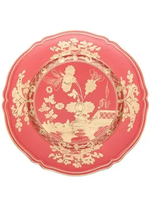 GINORI 1735 Rubrum Porcelain Plate - Red