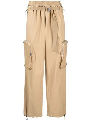 DION LEE Belted Straight-leg Trousers