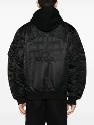 Alpha Industries Padded Hooded Bomber Jacket - Black