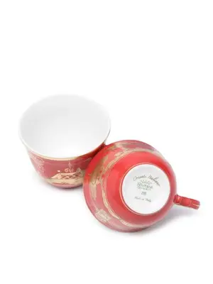 GINORI 1735 Oriente Italiano Porcelain Coffee Cup - Red