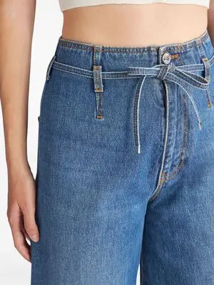 Etro Floral-embroidered Wide-leg Jeans - Blue