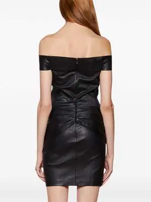 Givenchy Draped Leather Mini Dress