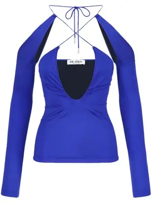 Attico Zane Cut-out Top - Blue