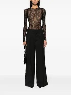 Wardrobe.NYC Pleated Wide-leg Trousers - Black
