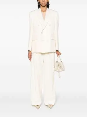 Wardrobe.NYC Pleated Wide-leg Trousers - Neutrals