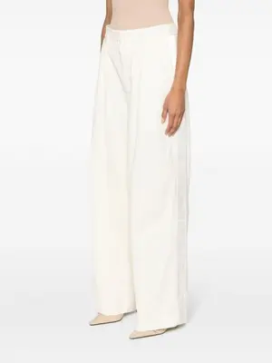 Wardrobe.NYC Pleated Wide-leg Trousers - Neutrals