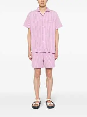 TEKLA Striped Cotton Pyjama Shorts