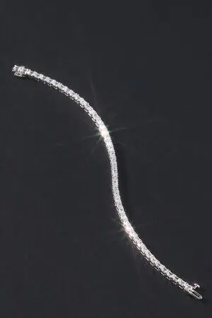 FINE DIAMONDS BY ANTHROPOLOGIE Diamond Tennis Bracelet - Silver