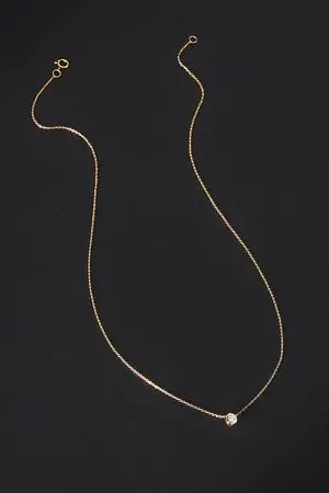 FINE DIAMONDS BY ANTHROPOLOGIE Single Floating Diamond Necklace - Gold
