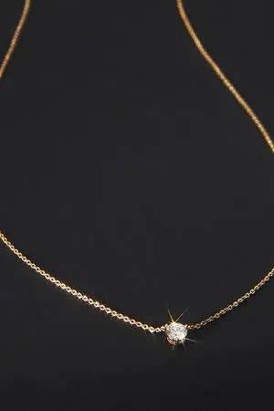 FINE DIAMONDS BY ANTHROPOLOGIE Single Floating Diamond Necklace