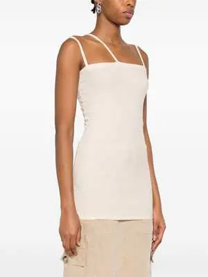 BASERANGE Nida Square-neck Top - Neutrals