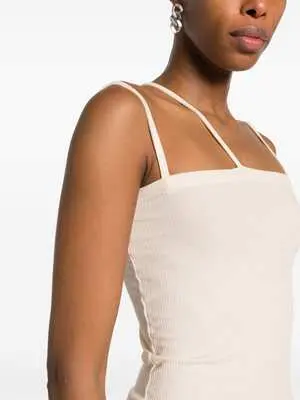 BASERANGE Nida Square-neck Top - Neutrals