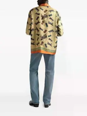 Bally Graphic-print Silk Shirt