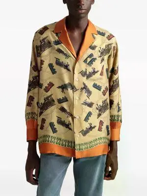 Bally Graphic-print Silk Shirt