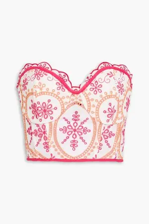 Charo Ruiz Ibiza Lita Broderie Anglaise Top - Fuchsia