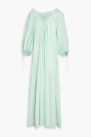 three graces london green dress Honeymoon Ramie Maxi In Mint - 65% Off Model_Keli