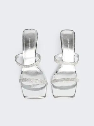 Amina Muaddi Rih Slipper - Silver