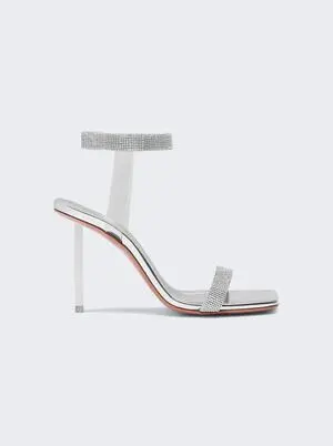 Amina Muaddi Rih Slipper - Silver