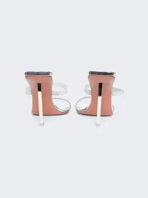 Amina Muaddi Rih Sandal - Silver