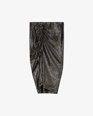 MARANT ETOILE Dolene Knee Length Pencil Skirt - Silver