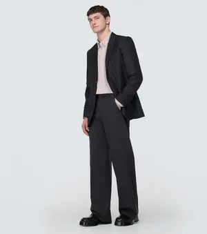 Ami Chalk Stripe Virgin Wool Blazer