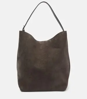 TOTEME Belted Suede Tote - Grey