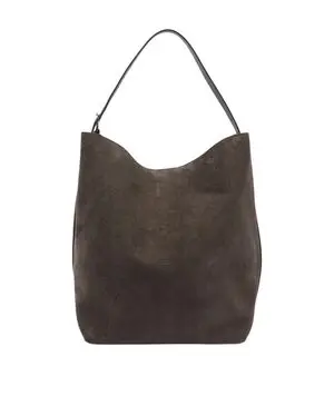 TOTEME Belted Suede Tote Grey