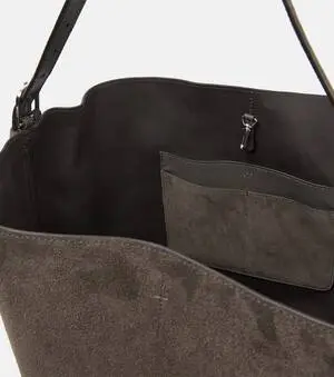TOTEME Belted Suede Tote - Grey