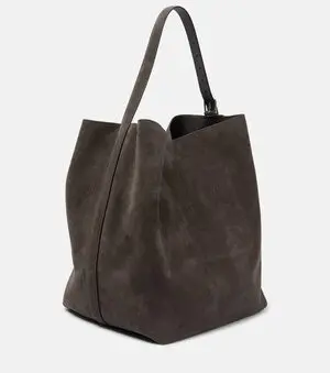 TOTEME Belted Suede Tote - Grey