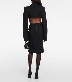 MUGLER High-rise Pencil Skirt - Black
