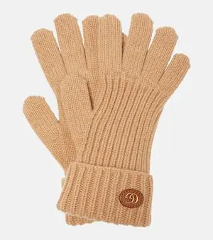 Gucci Wool And Cashmere Gloves - Beige