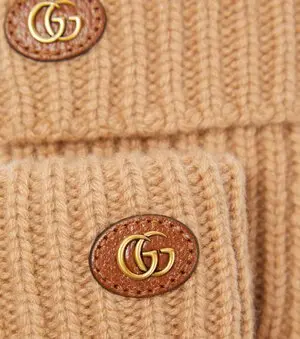 Gucci Wool And Cashmere Gloves - Beige