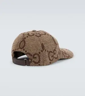 Gucci Jumbo Gg Wool Jacquard Baseball Cap - Brown | Editorialist