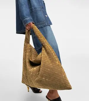 Bottega Veneta Hop Large Suede Tote Bag