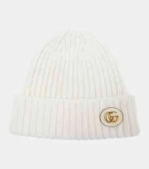 Gucci Wool And Cashmere Beanie - White