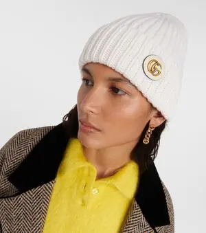 Gucci Wool And Cashmere Beanie - White