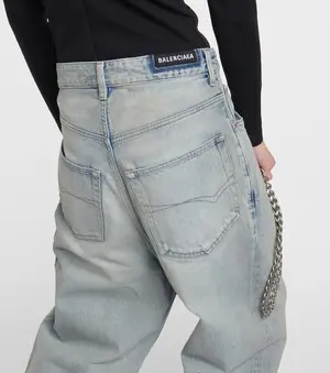 Balenciaga Mid-rise Wide-leg Jeans - Blue