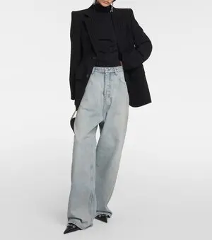 Balenciaga Mid-rise Wide-leg Jeans - Blue
