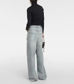 Balenciaga Mid-rise Wide-leg Jeans - Blue